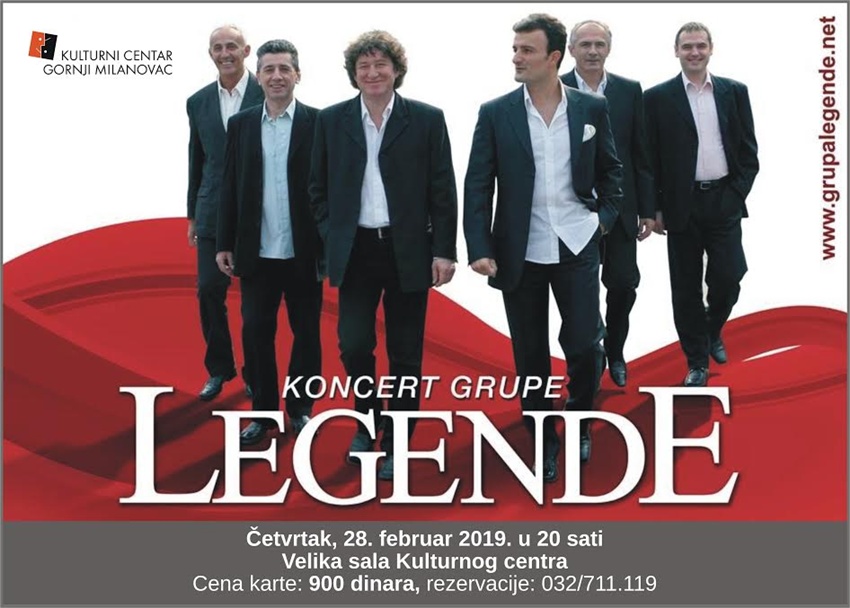 Koncert grupe „LegendE“ – Културни центар Мија Алексић